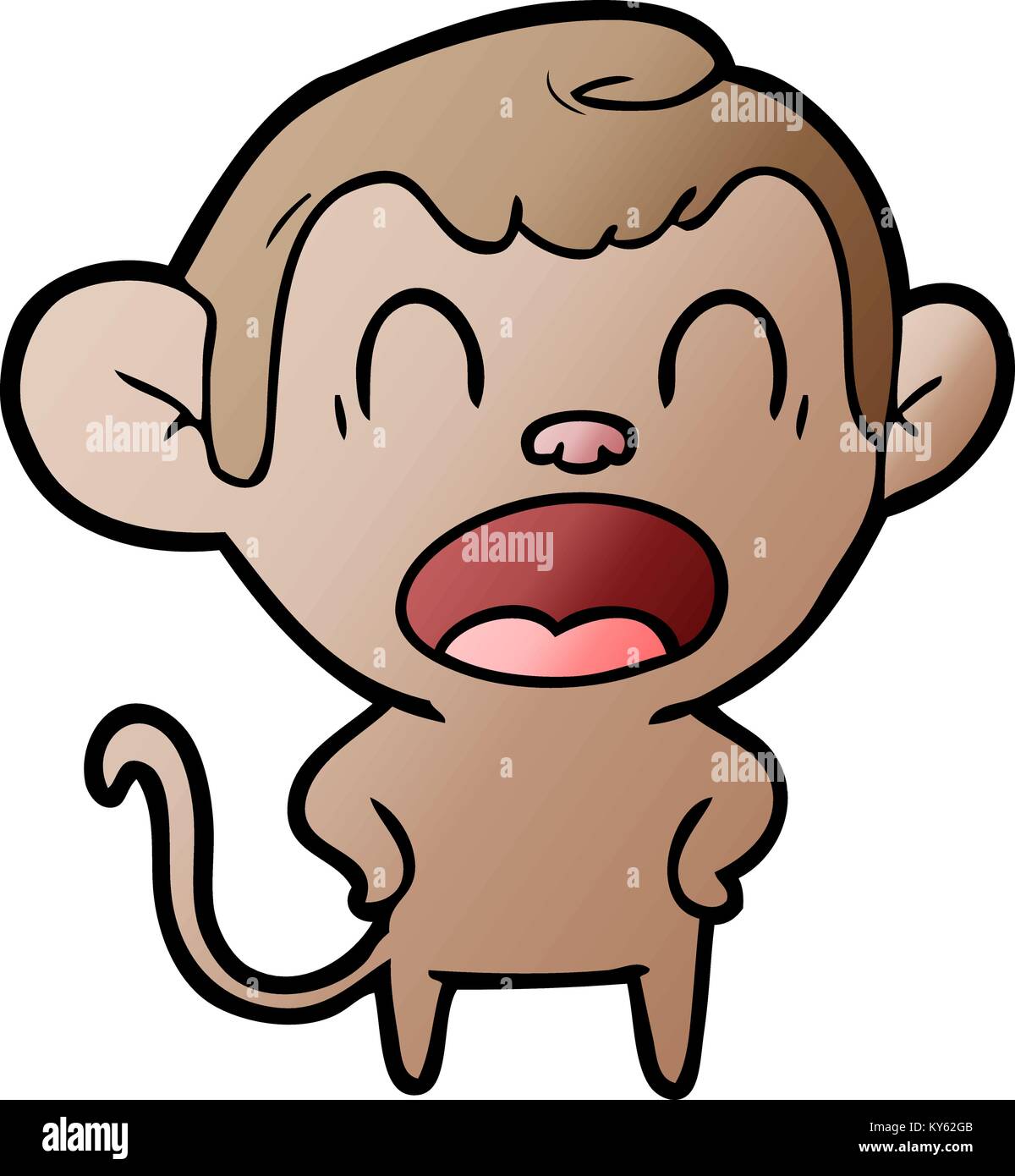 shouting cartoon monkey Stock Vector Image & Art - Alamy