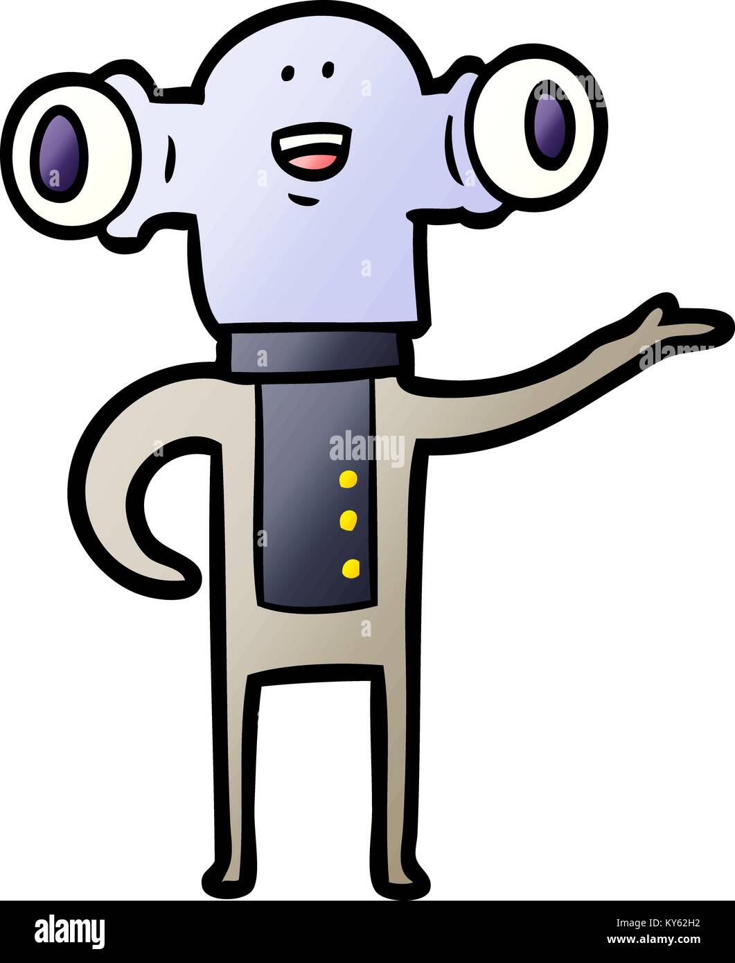 friendly cartoon alien gesturing Stock Vector Image & Art - Alamy