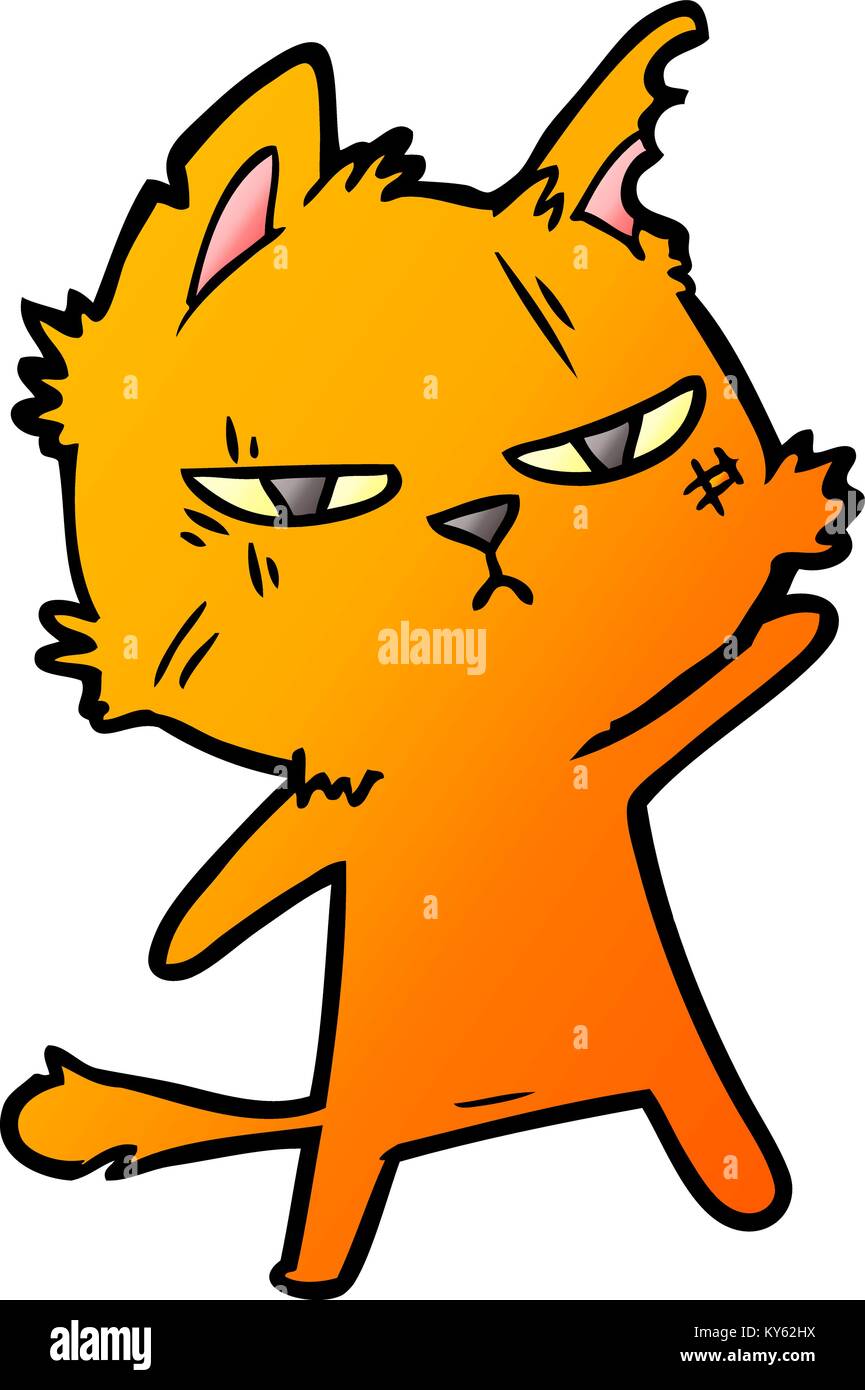 tough cartoon cat Stock Vector Image & Art - Alamy