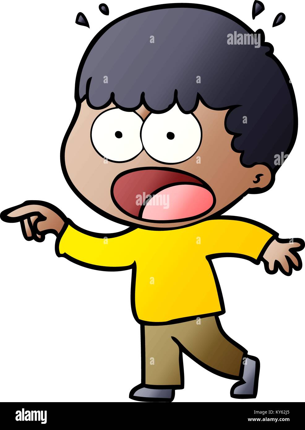 cartoon shocked man pointing Stock Vector Image & Art - Alamy
