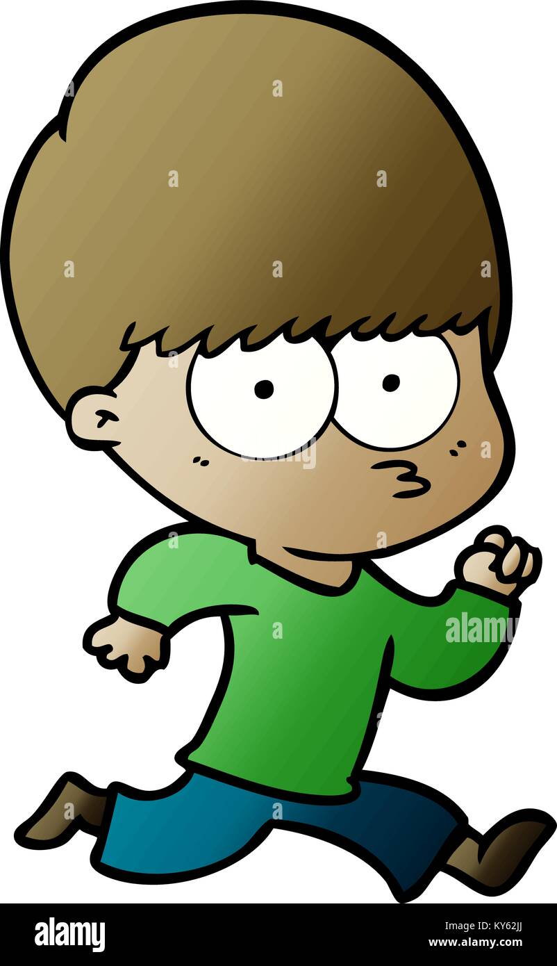 nervous cartoon boy Stock Vector Image & Art - Alamy
