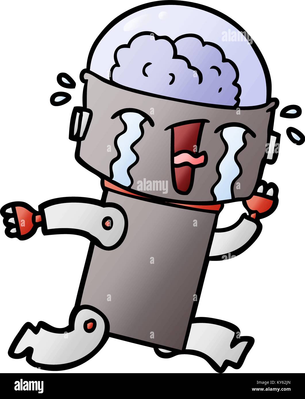 cartoon crying robot Stock Vector Image & Art - Alamy
