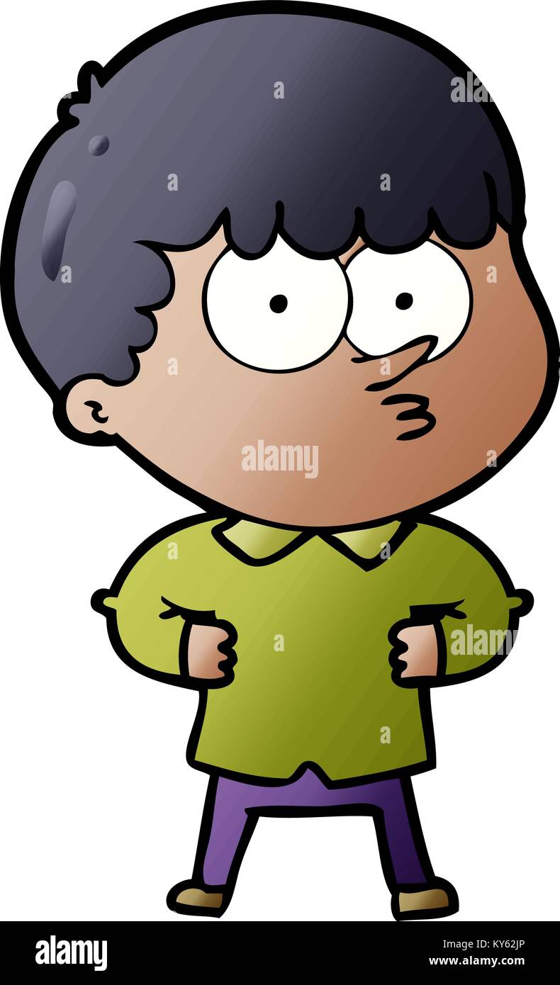 cartoon curious boy Stock Vector Image & Art - Alamy