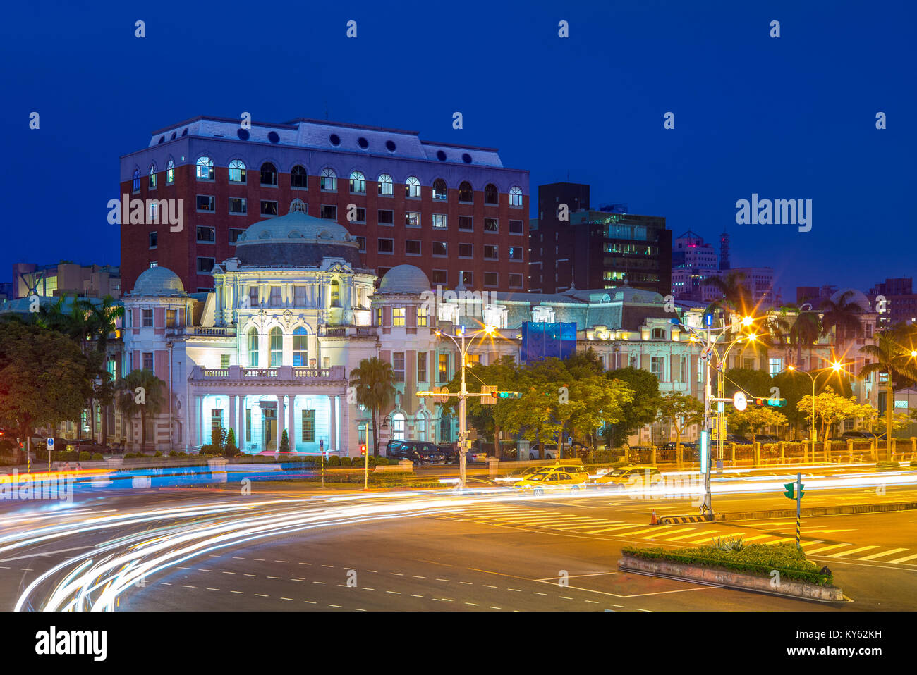 Night view of taipei city and control yuan buildin Stock Photo - Alamy
