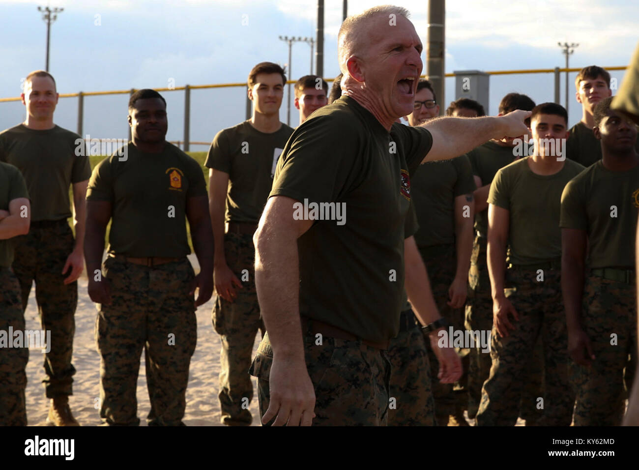 Sgt. Maj. Jim Lanham, sergeant major of the 31st Marine Expeditionary ...