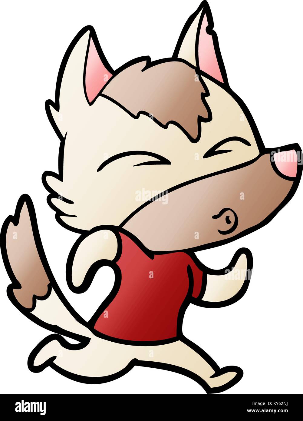cartoon wolf running Stock Vector Image & Art - Alamy