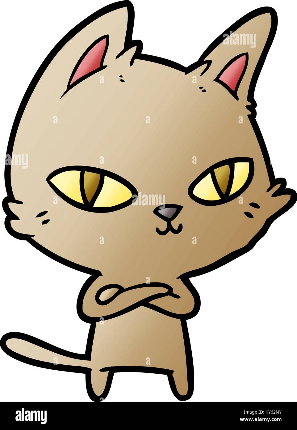 cartoon cat staring Stock Vector Image & Art - Alamy