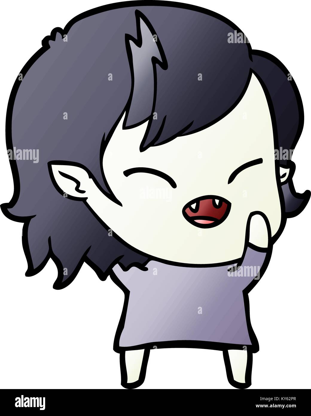cartoon laughing vampire girl Stock Vector Image & Art - Alamy