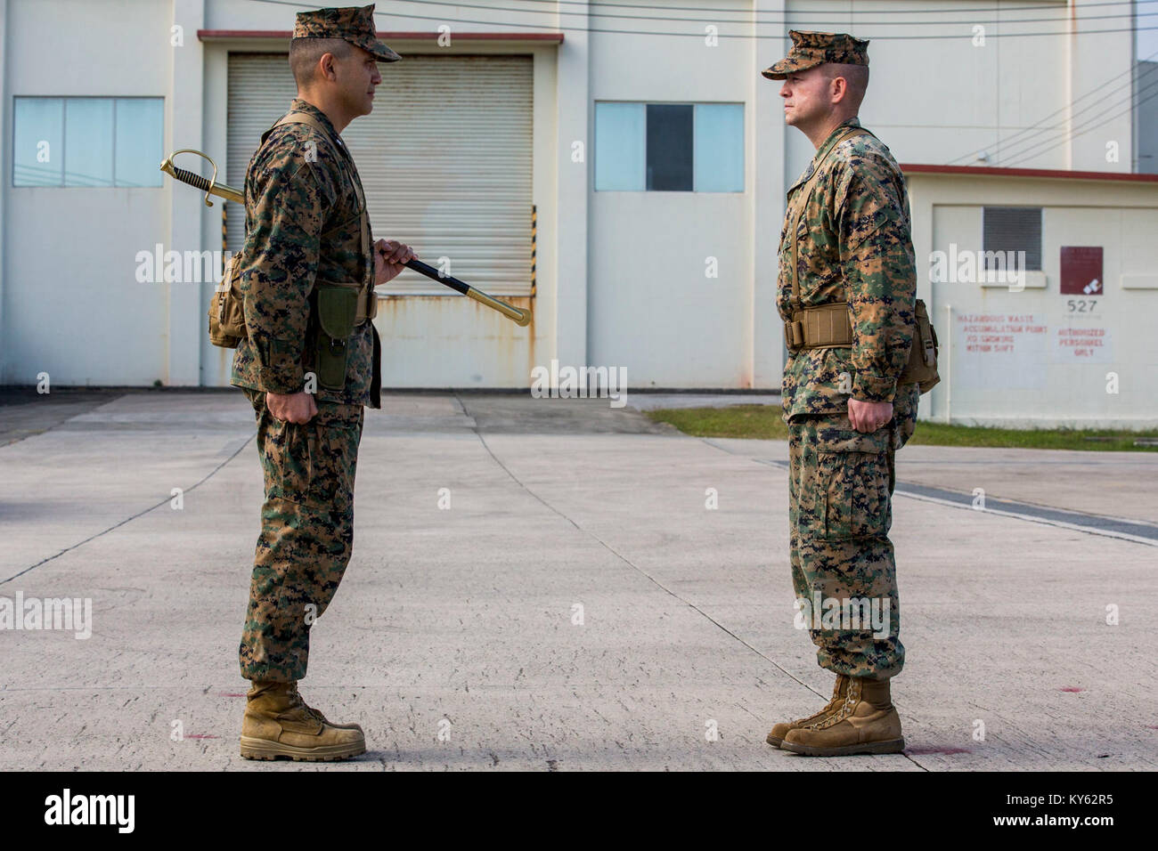 U.S. Marine Corps Lt. Col. Pierre Bertrand, commanding officer, Marine ...