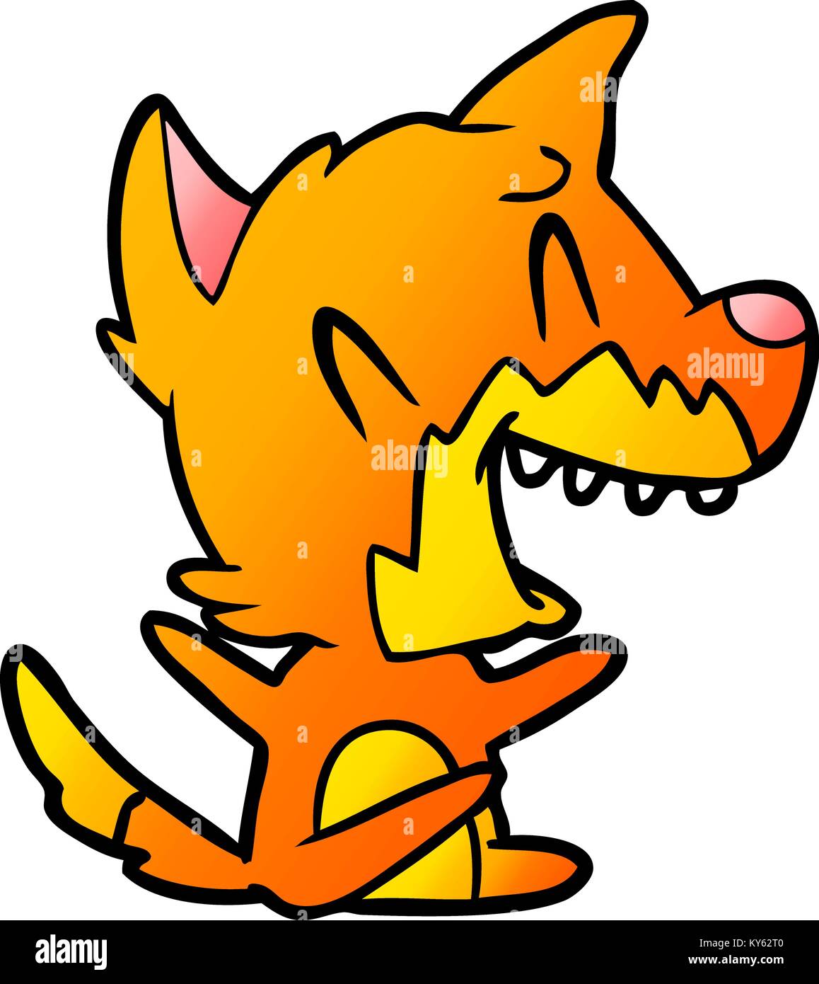 laughing fox cartoon Stock Vector Image & Art - Alamy