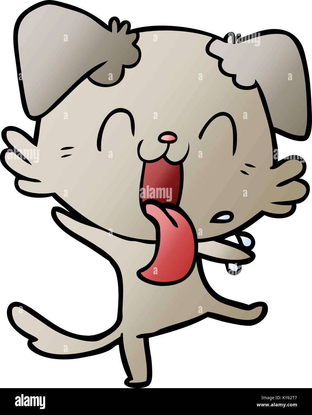 cartoon panting dog Stock Vector Image & Art - Alamy