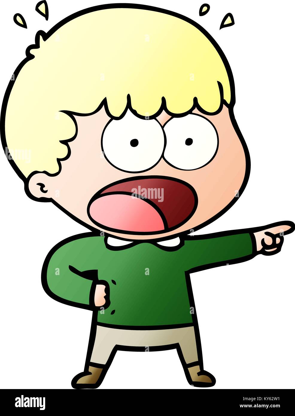 cartoon shocked man pointing Stock Vector Image & Art - Alamy