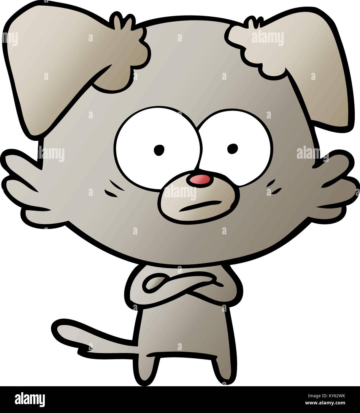 nervous dog cartoon Stock Vector Image & Art - Alamy