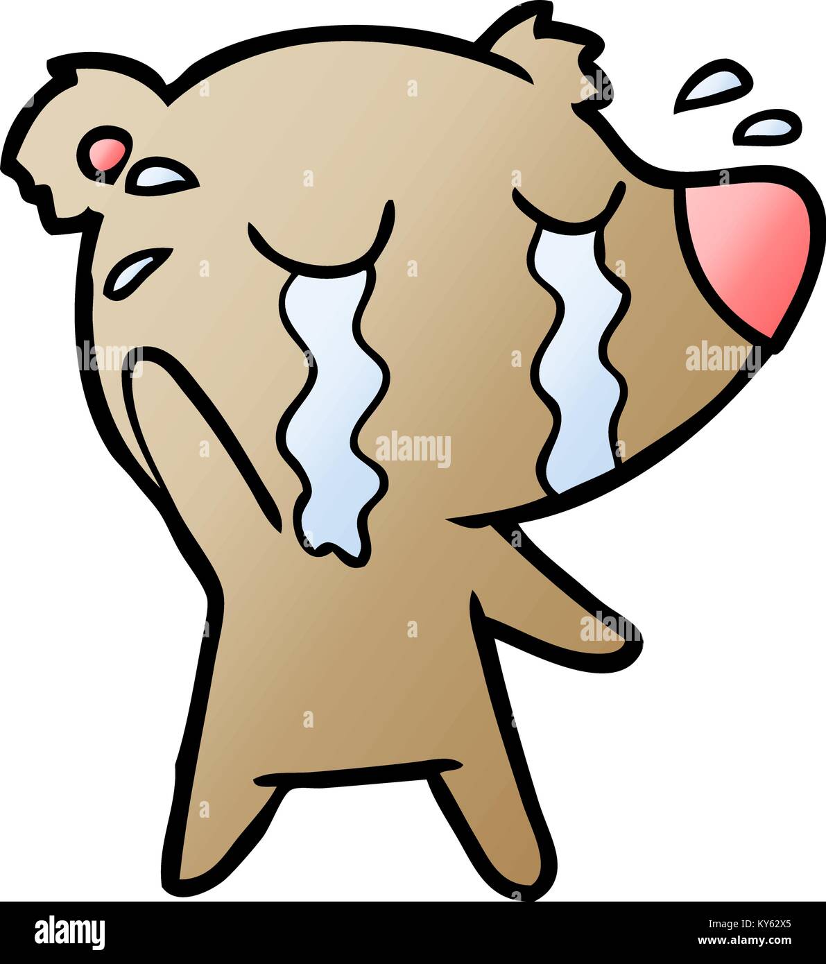 cartoon crying bear Stock Vector Image & Art - Alamy