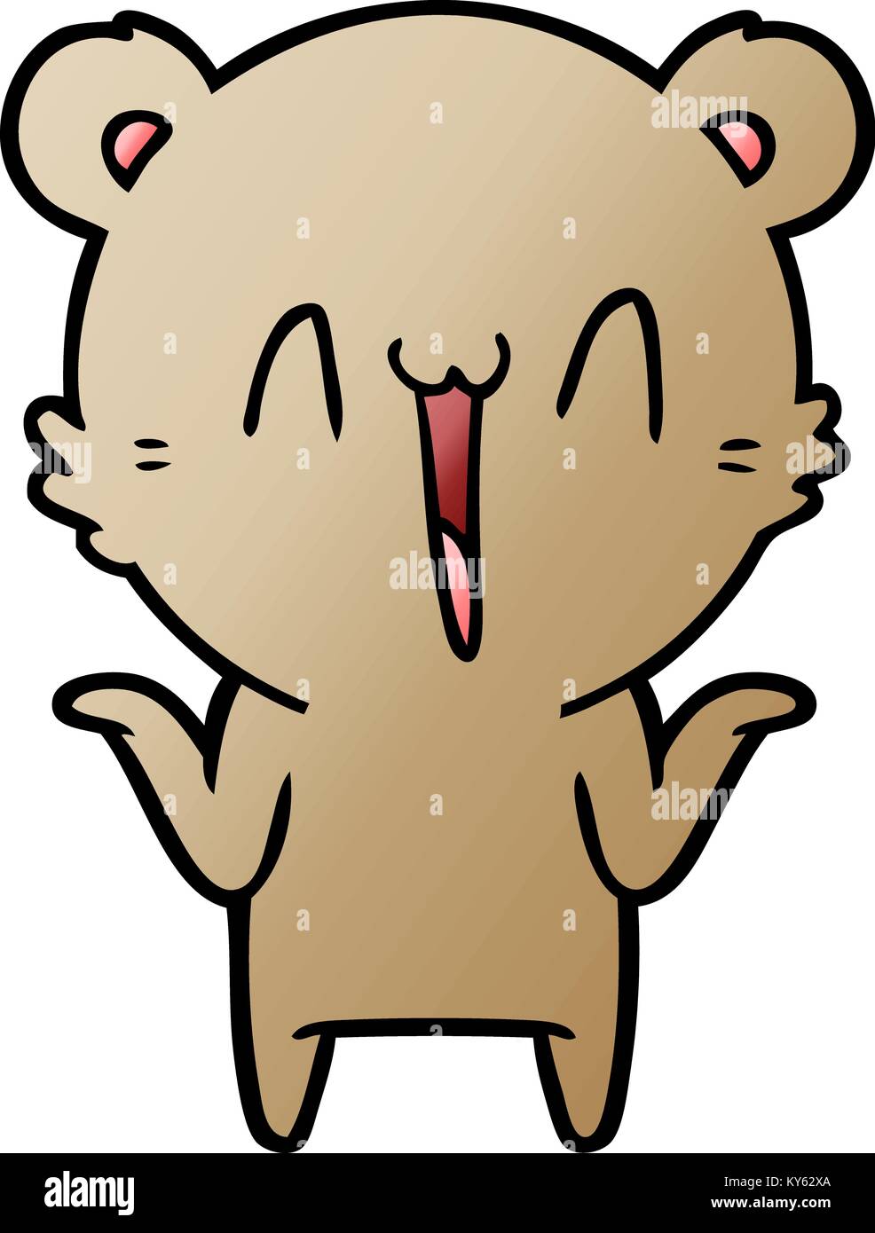happy bear cartoon Stock Vector Image & Art - Alamy