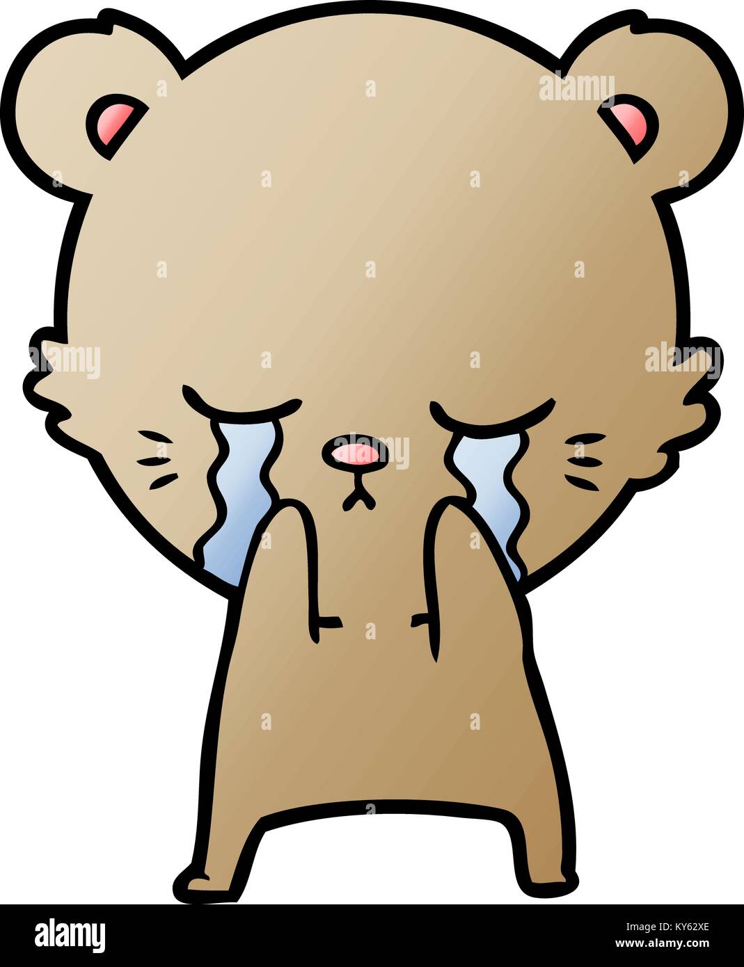 crying cartoon bear Stock Vector Image & Art - Alamy