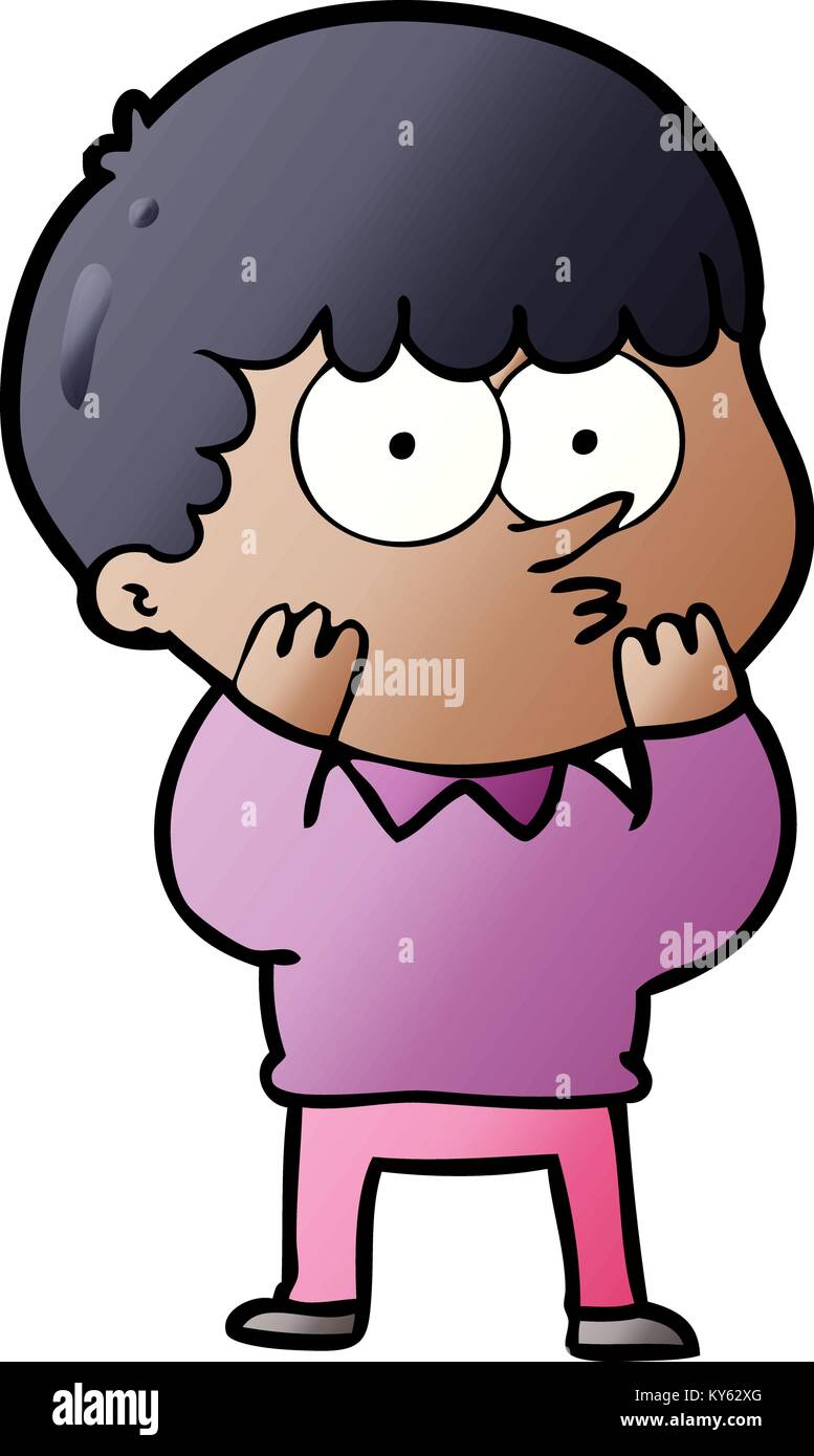 cartoon curious boy Stock Vector Image & Art - Alamy