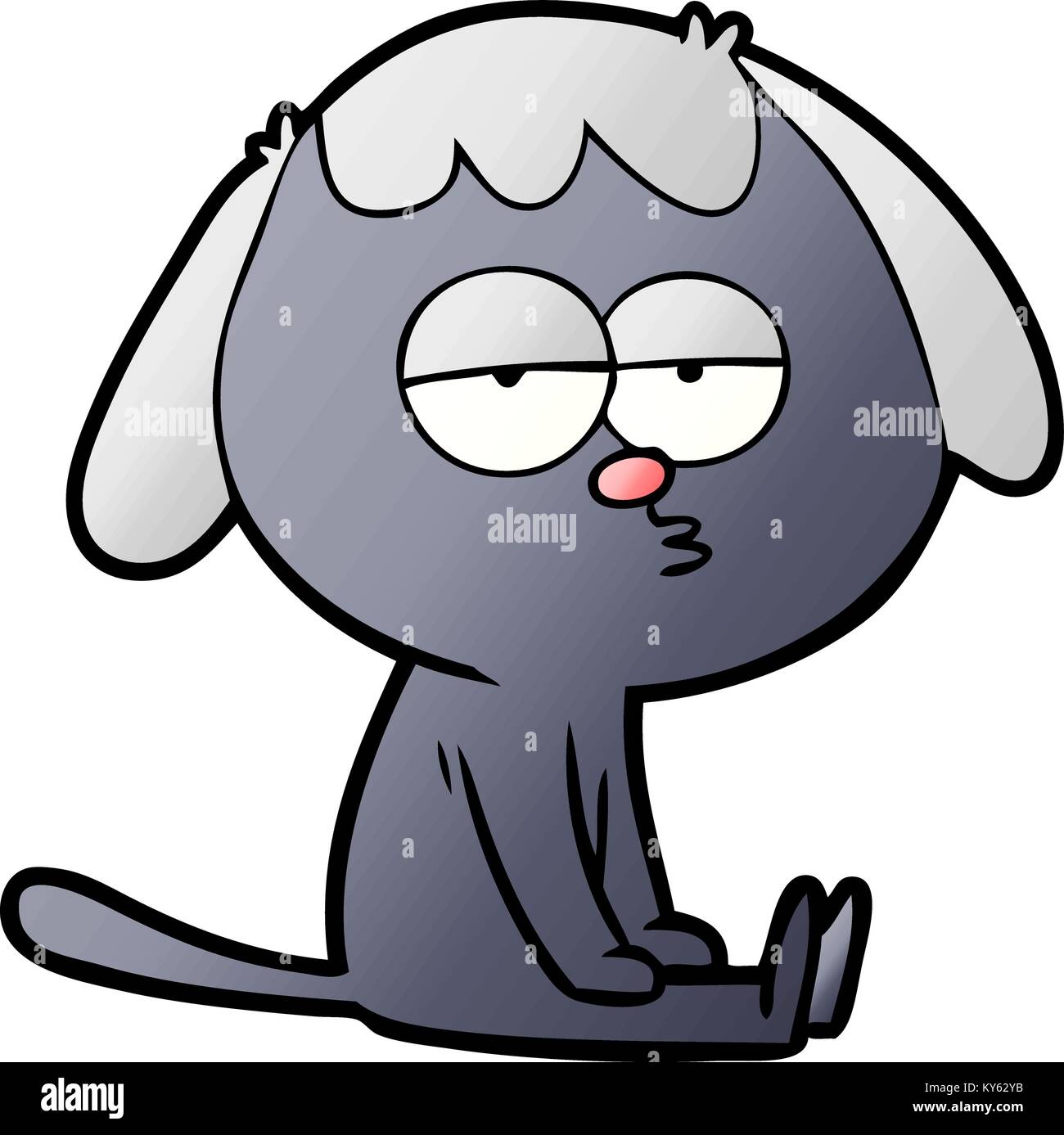 cartoon tired dog Stock Vector Image & Art - Alamy