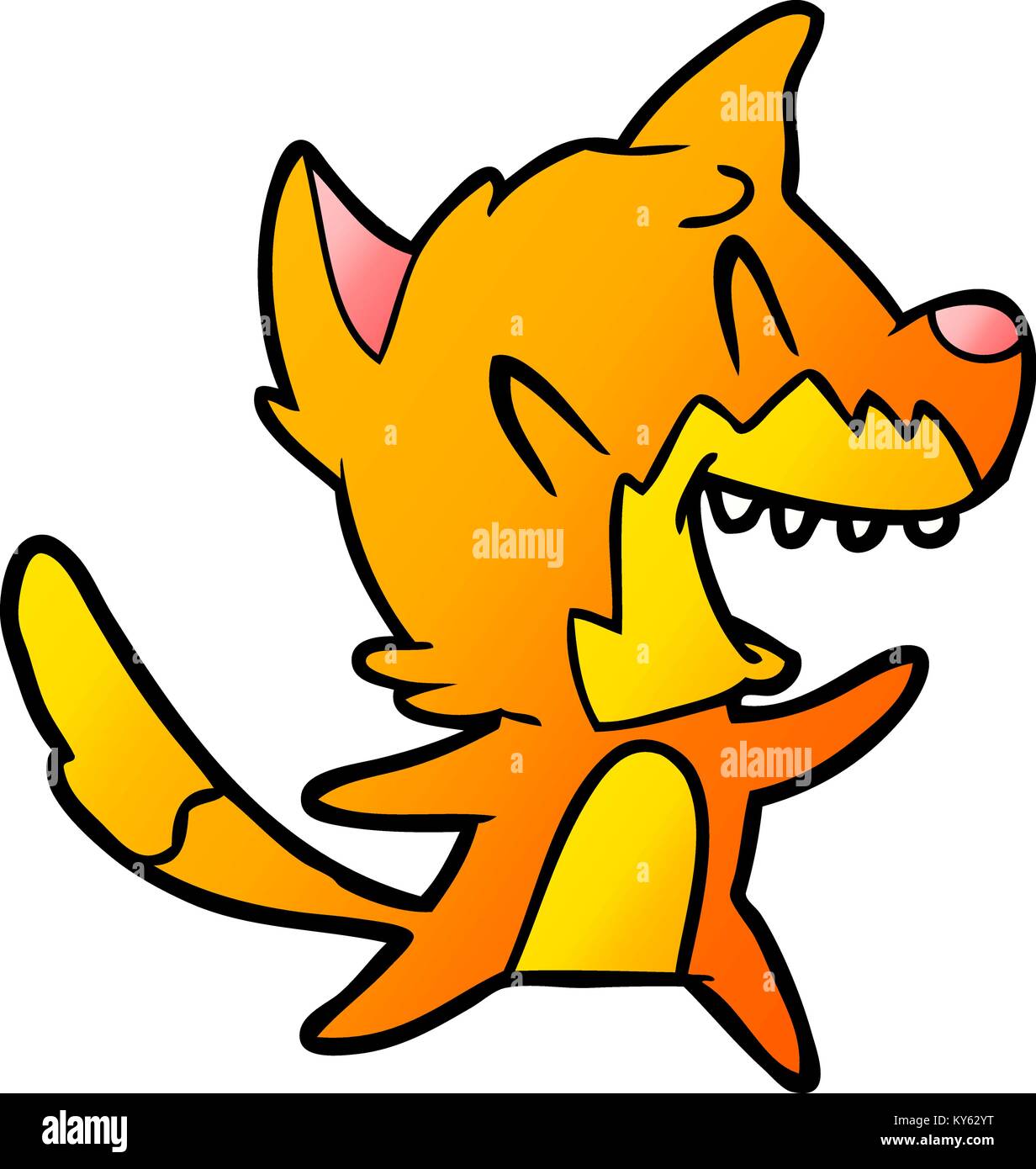 laughing fox cartoon Stock Vector Image & Art - Alamy