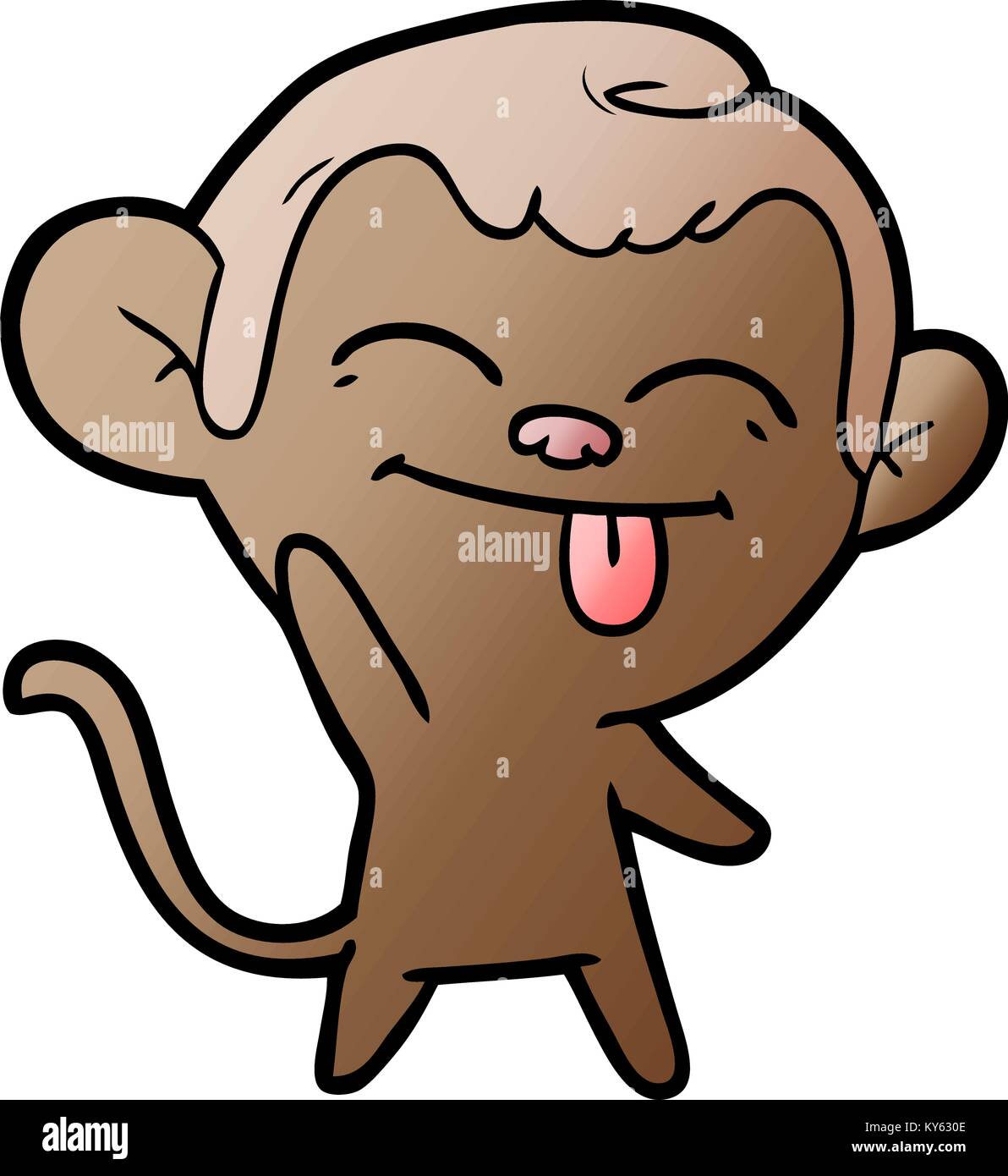 funny cartoon monkey waving Stock Vector Image & Art - Alamy