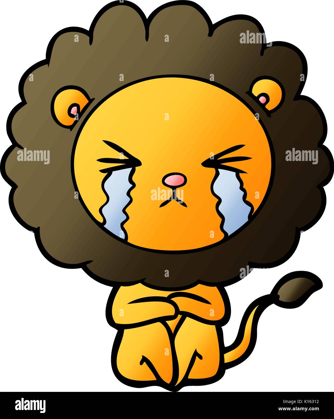 Lion Crying Cartoon