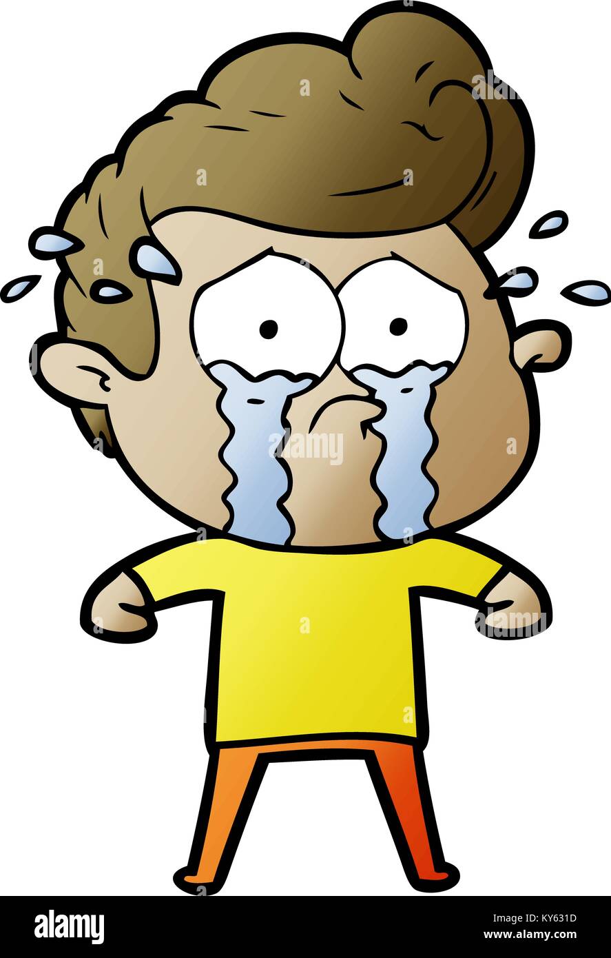 cartoon crying man Stock Vector Image & Art - Alamy