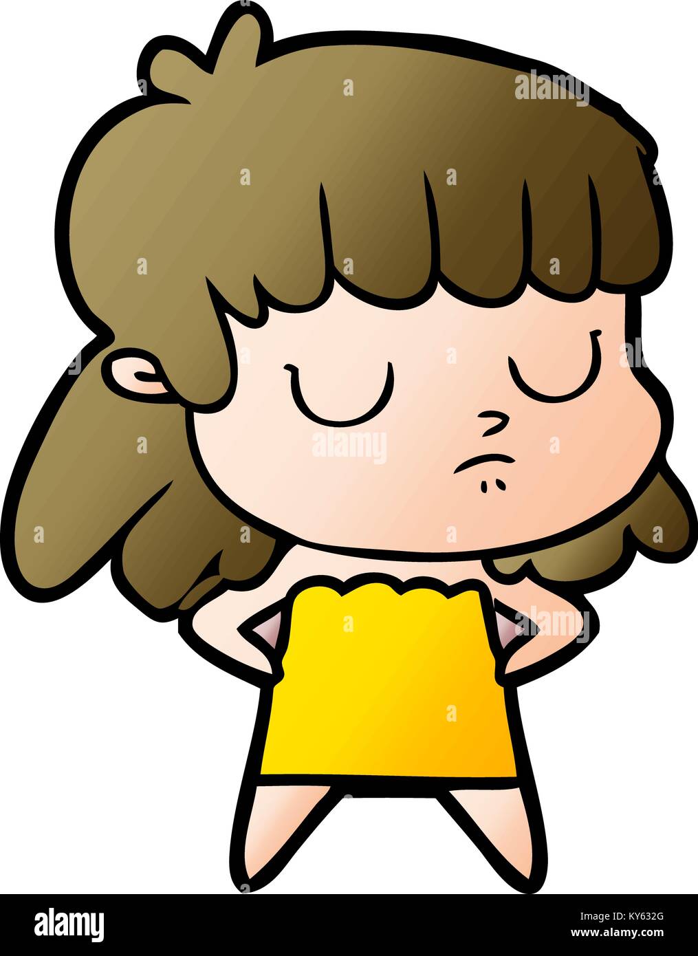 cartoon indifferent woman Stock Vector Image & Art - Alamy