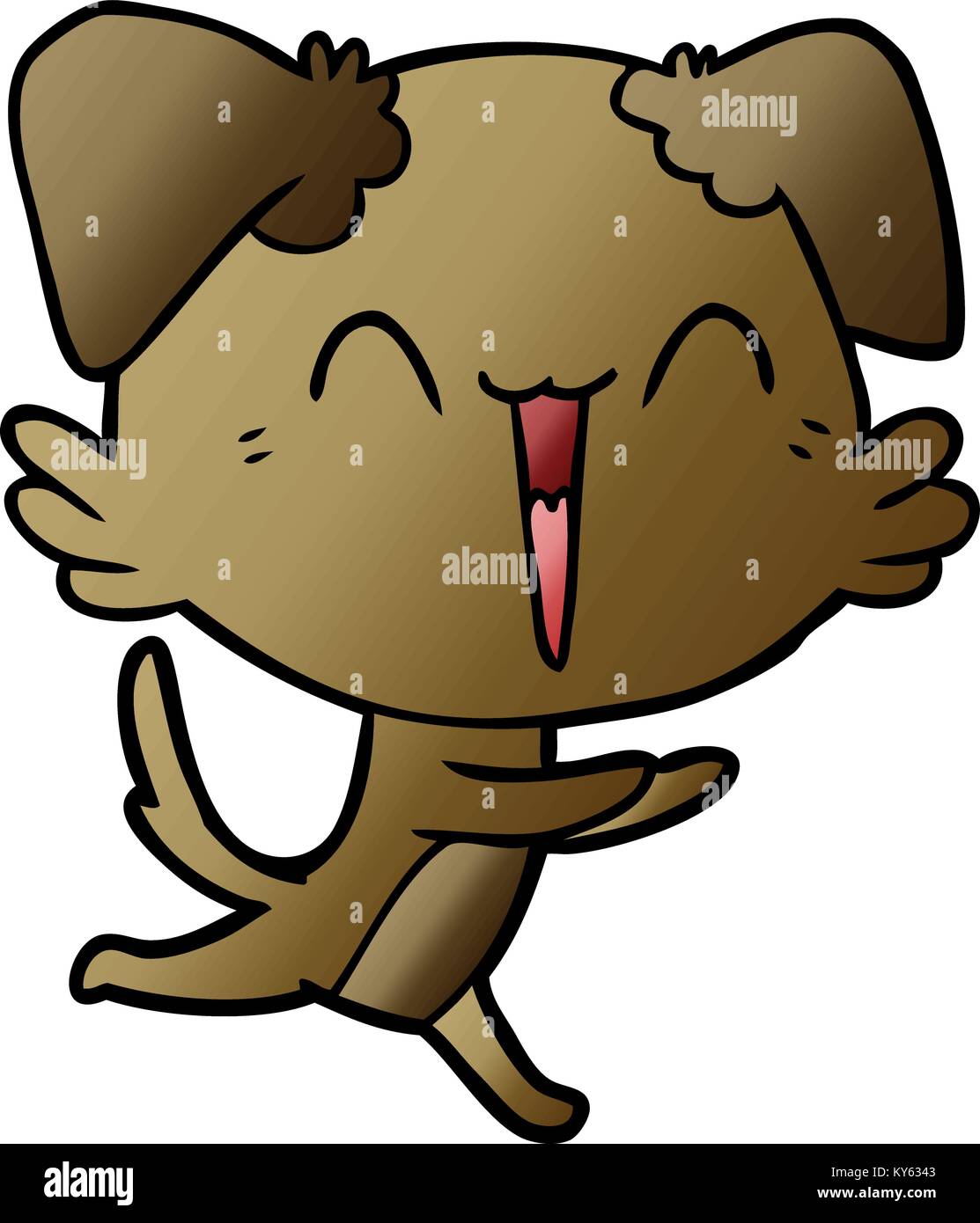 happy little dog cartoon Stock Vector Image & Art - Alamy