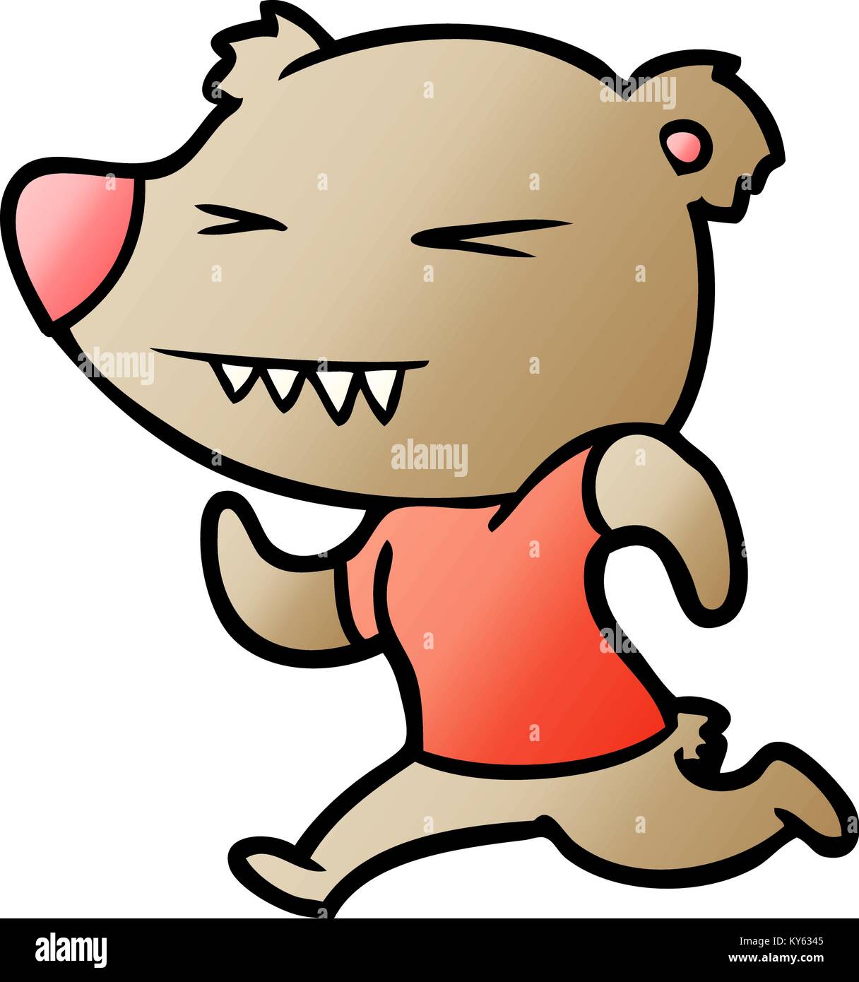 angry bear cartoon running Stock Vector Image & Art - Alamy