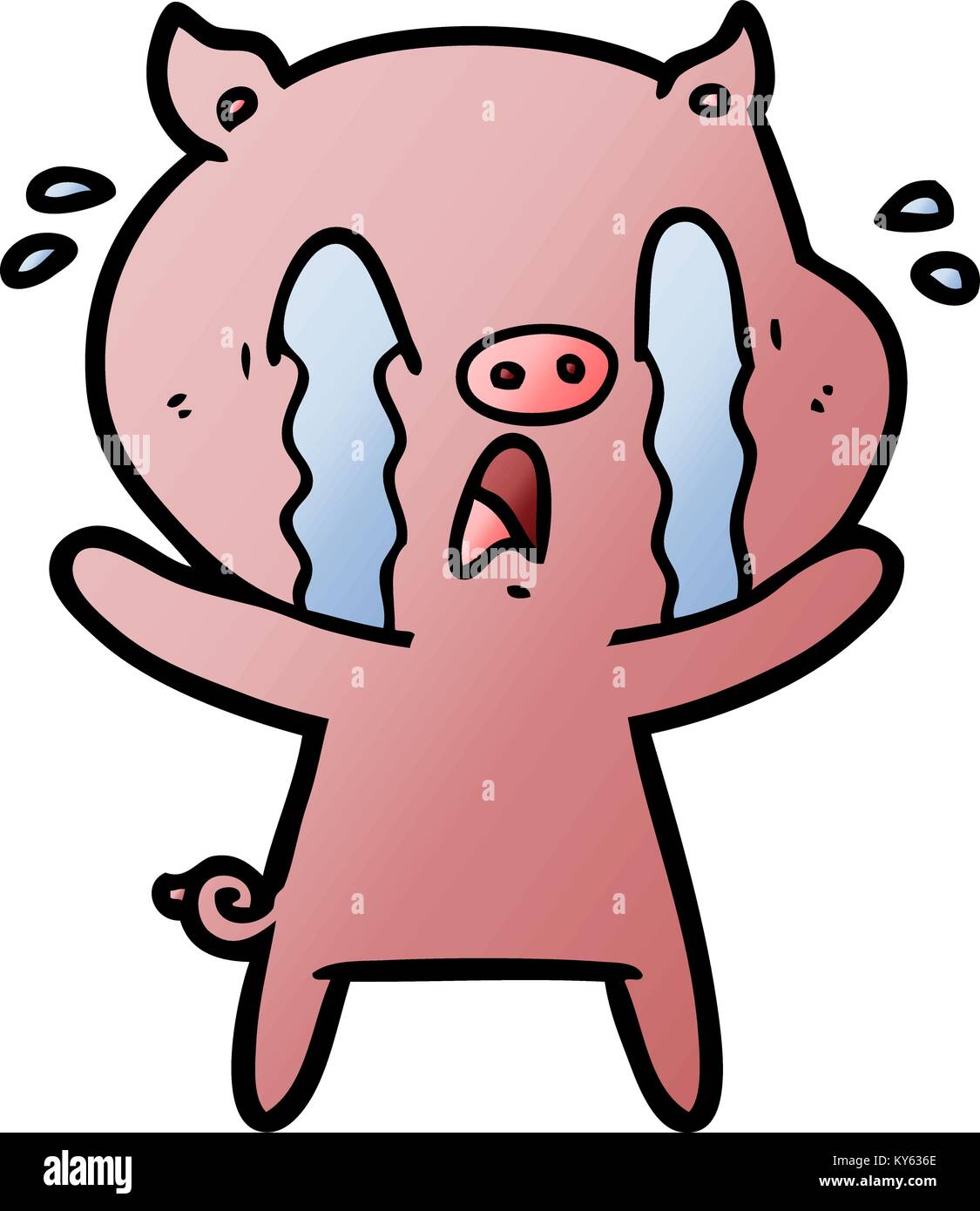 crying pig cartoon Stock Vector Image & Art - Alamy