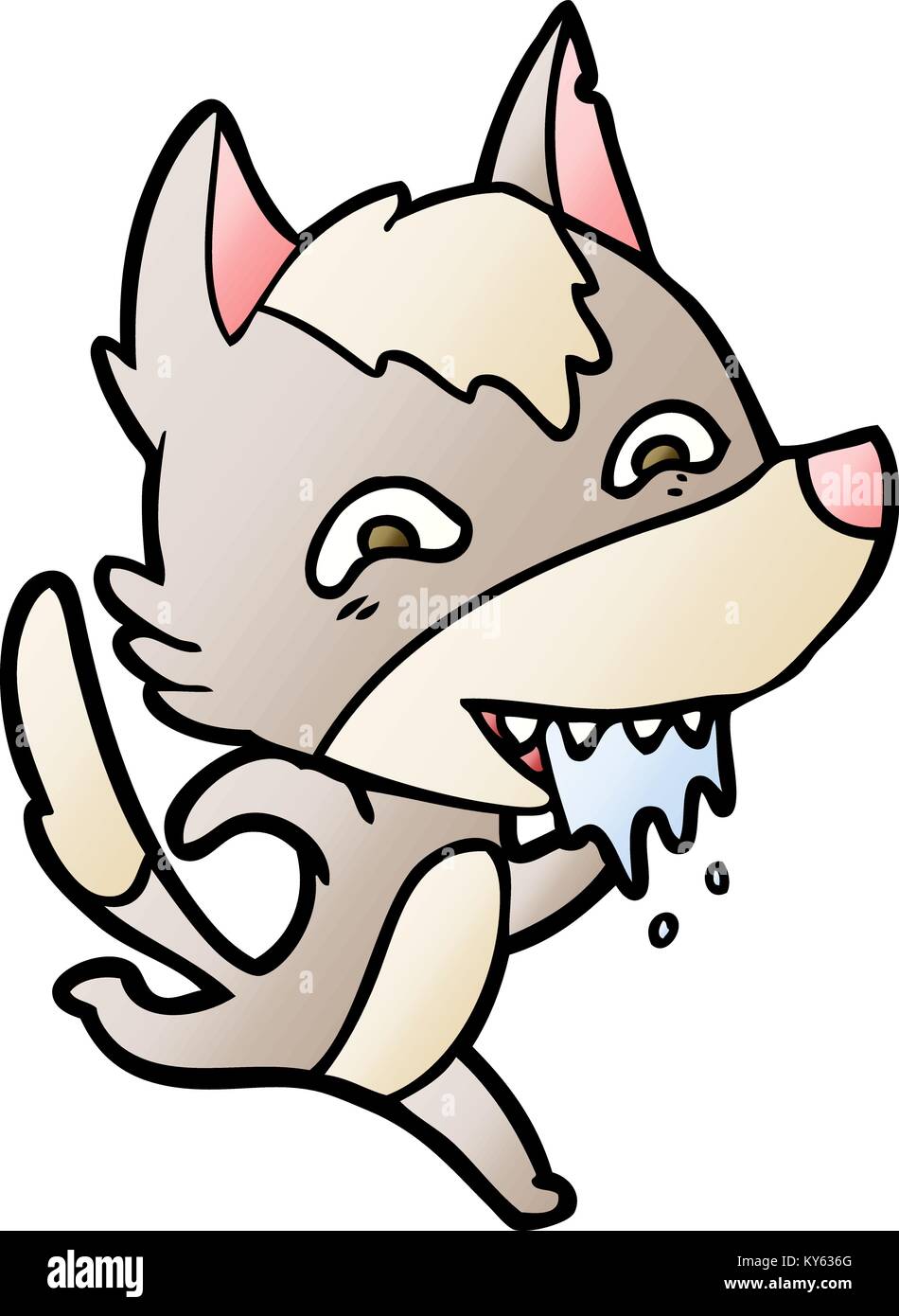 cartoon hungry wolf running Stock Vector Image & Art - Alamy