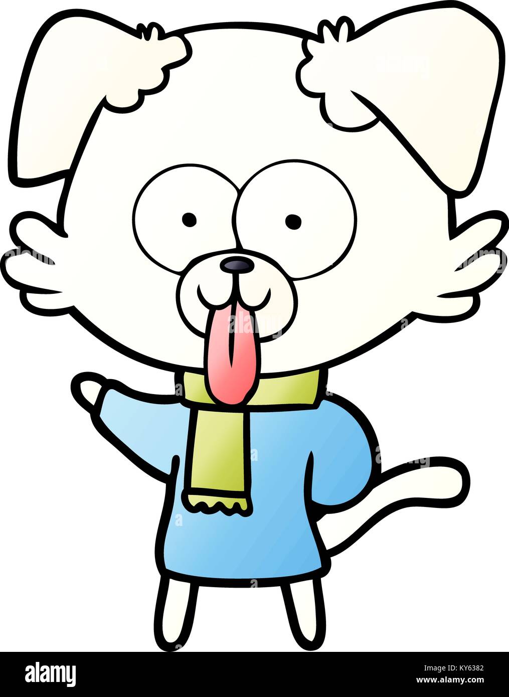 cartoon dog in winter clothes Stock Vector Image & Art - Alamy
