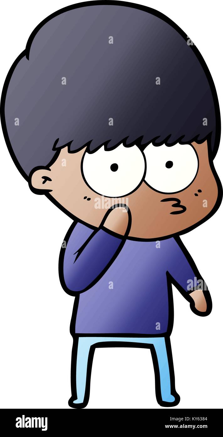 curious cartoon boy Stock Vector Image & Art - Alamy
