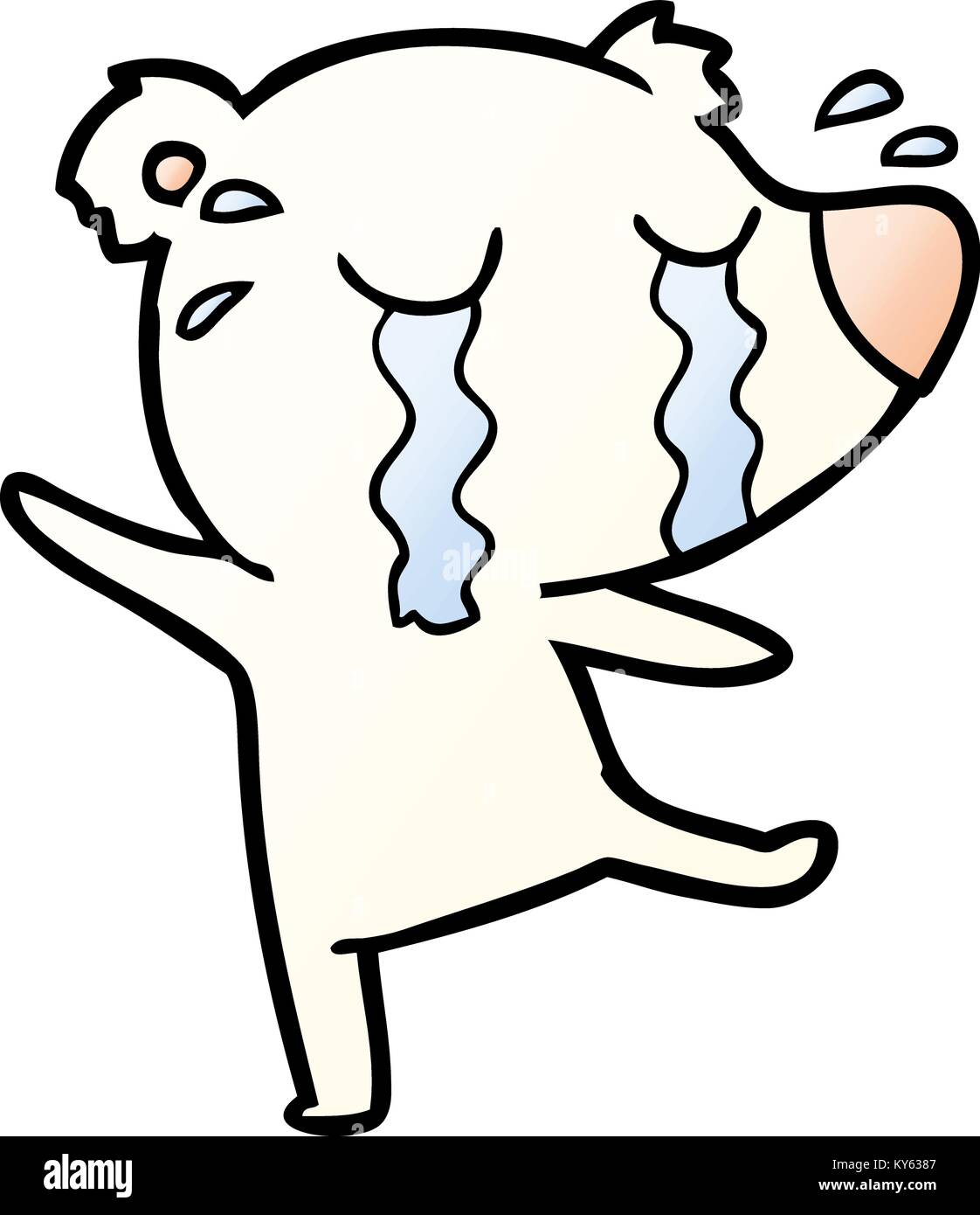 cartoon crying polar bear Stock Vector Image & Art - Alamy