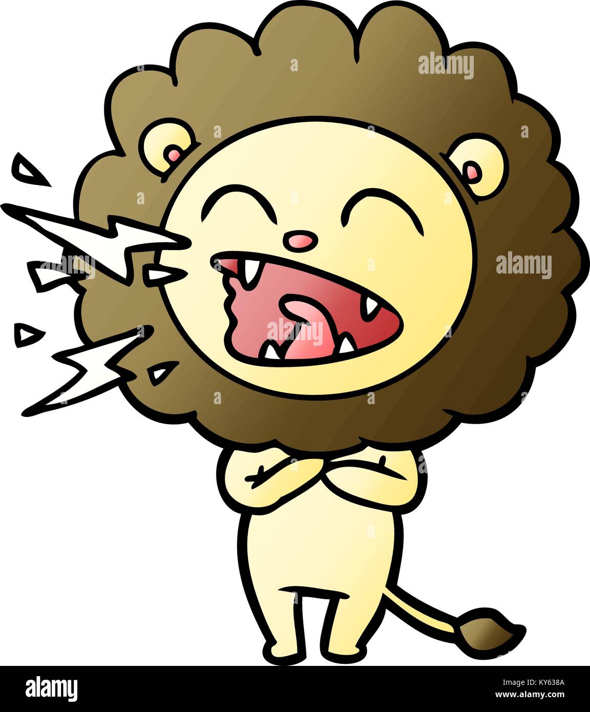 cartoon roaring lion Stock Vector Image & Art - Alamy