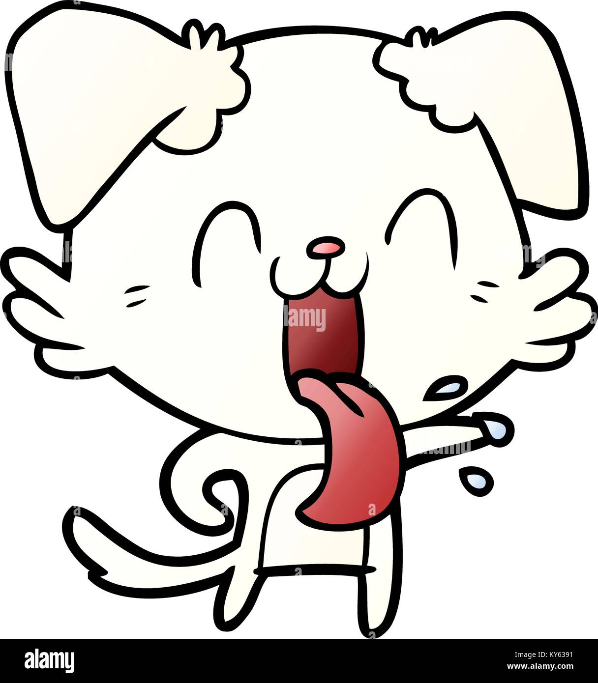 cartoon panting dog Stock Vector Image & Art - Alamy