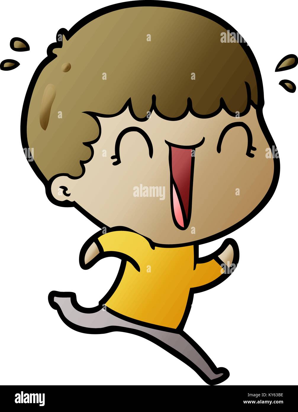 laughing cartoon man running Stock Vector Image & Art - Alamy