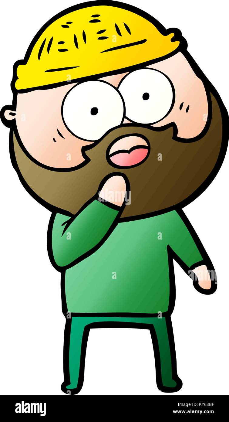 Cartoon shocked man beard Stock Vector Images - Alamy