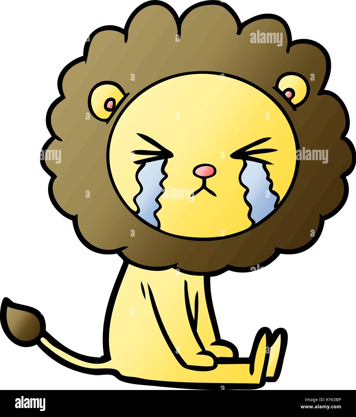 cartoon crying lion Stock Vector Image & Art - Alamy