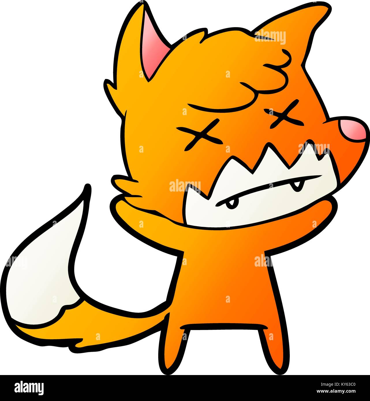 cartoon cross eyed fox Stock Vector Image & Art - Alamy