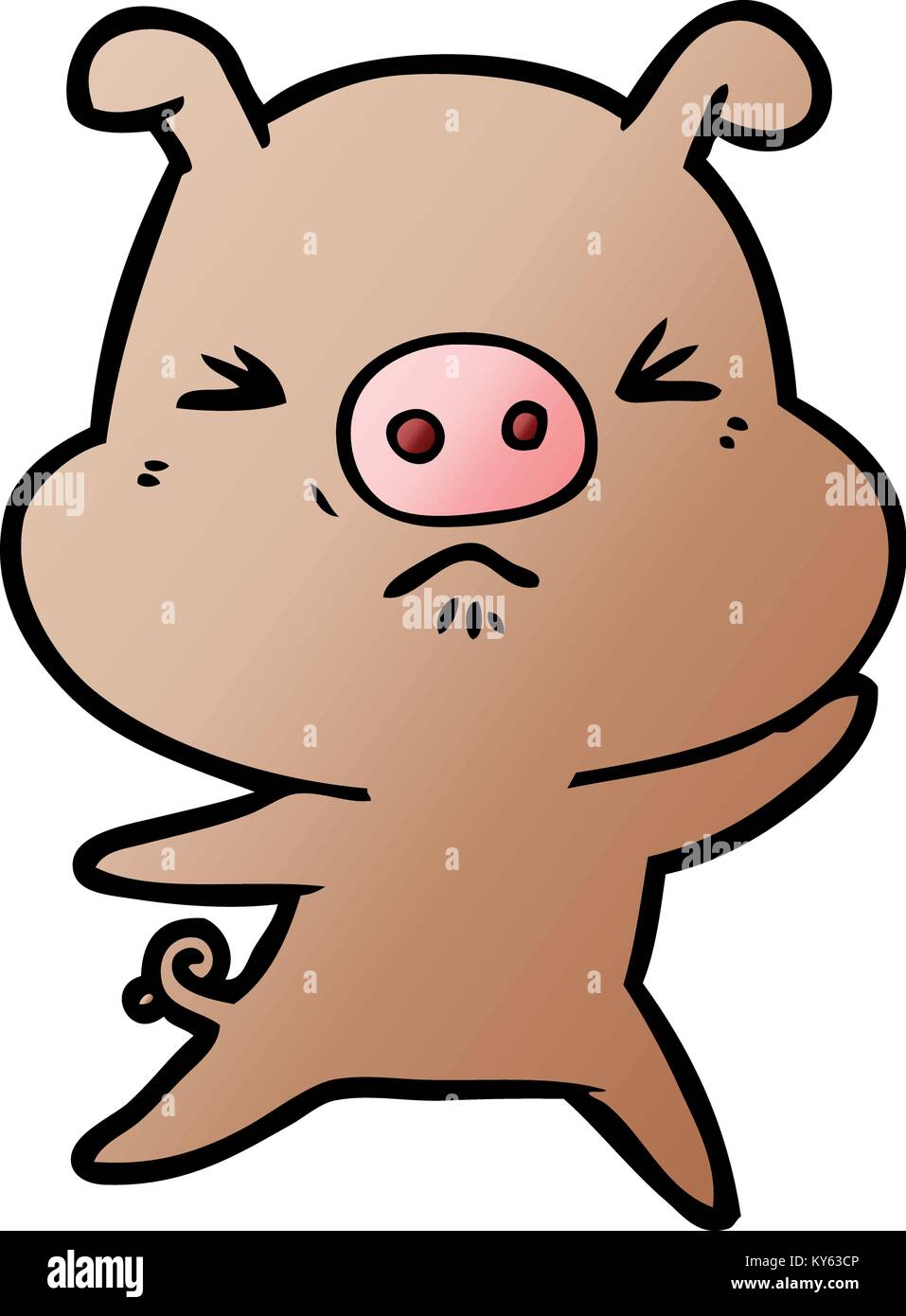 cartoon angry pig Stock Vector Image & Art - Alamy