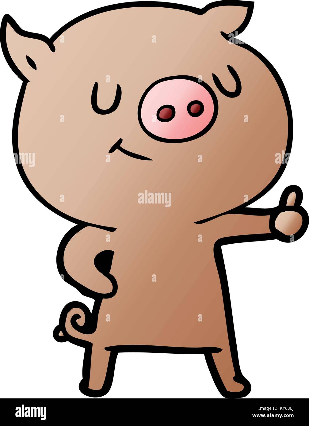 happy cartoon pig Stock Vector Image & Art - Alamy