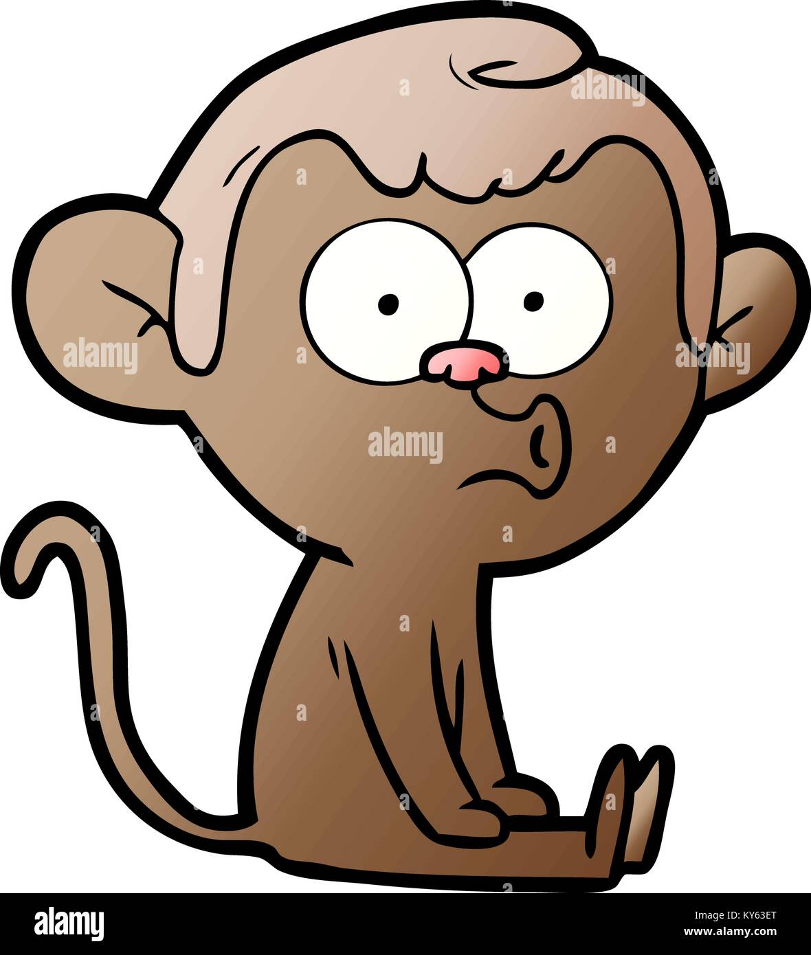 cartoon hooting monkey Stock Vector Image & Art - Alamy