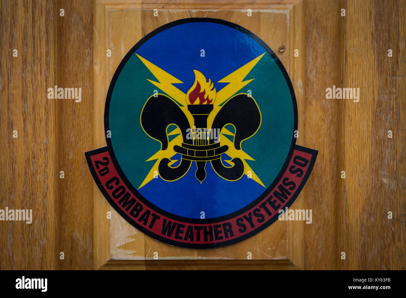 Airmen with the 2nd Combat Weather Systems Squadron held a ribbon ...