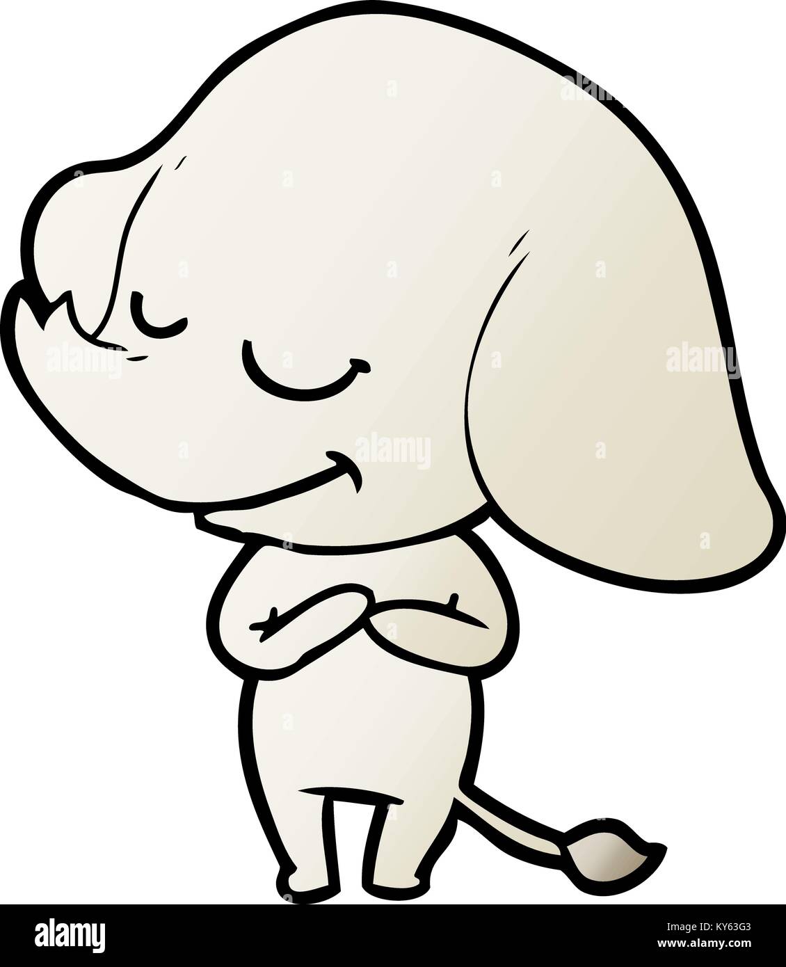 cartoon smiling elephant Stock Vector Image & Art - Alamy