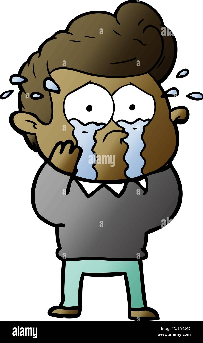 cartoon crying man Stock Vector Image & Art - Alamy