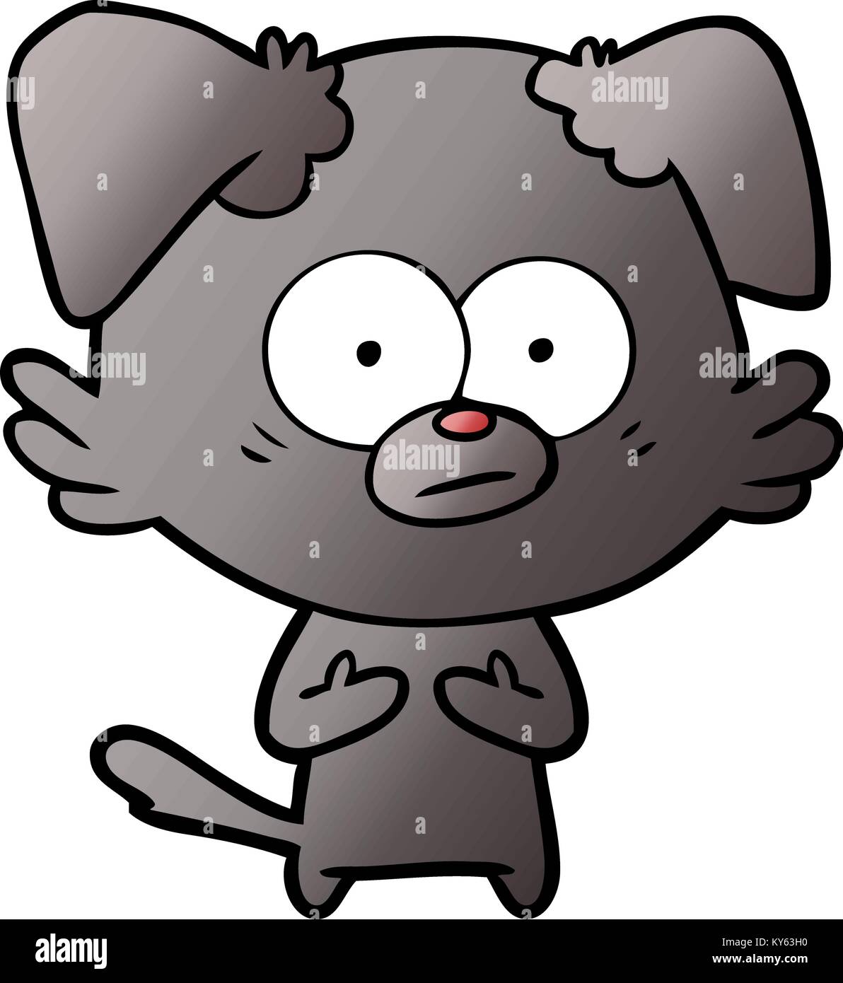 nervous dog cartoon Stock Vector Image & Art - Alamy