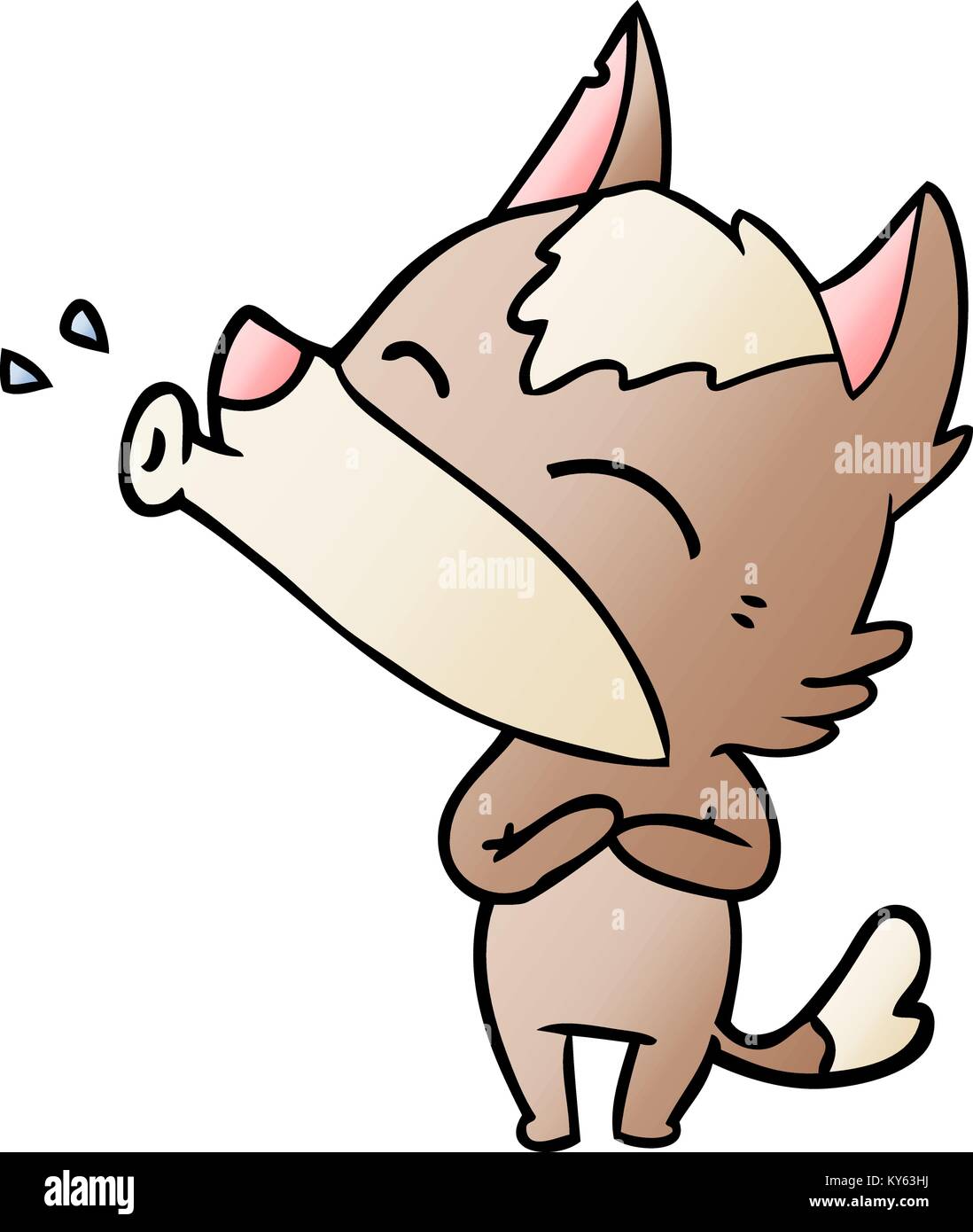 howling wolf cartoon Stock Vector Image & Art - Alamy