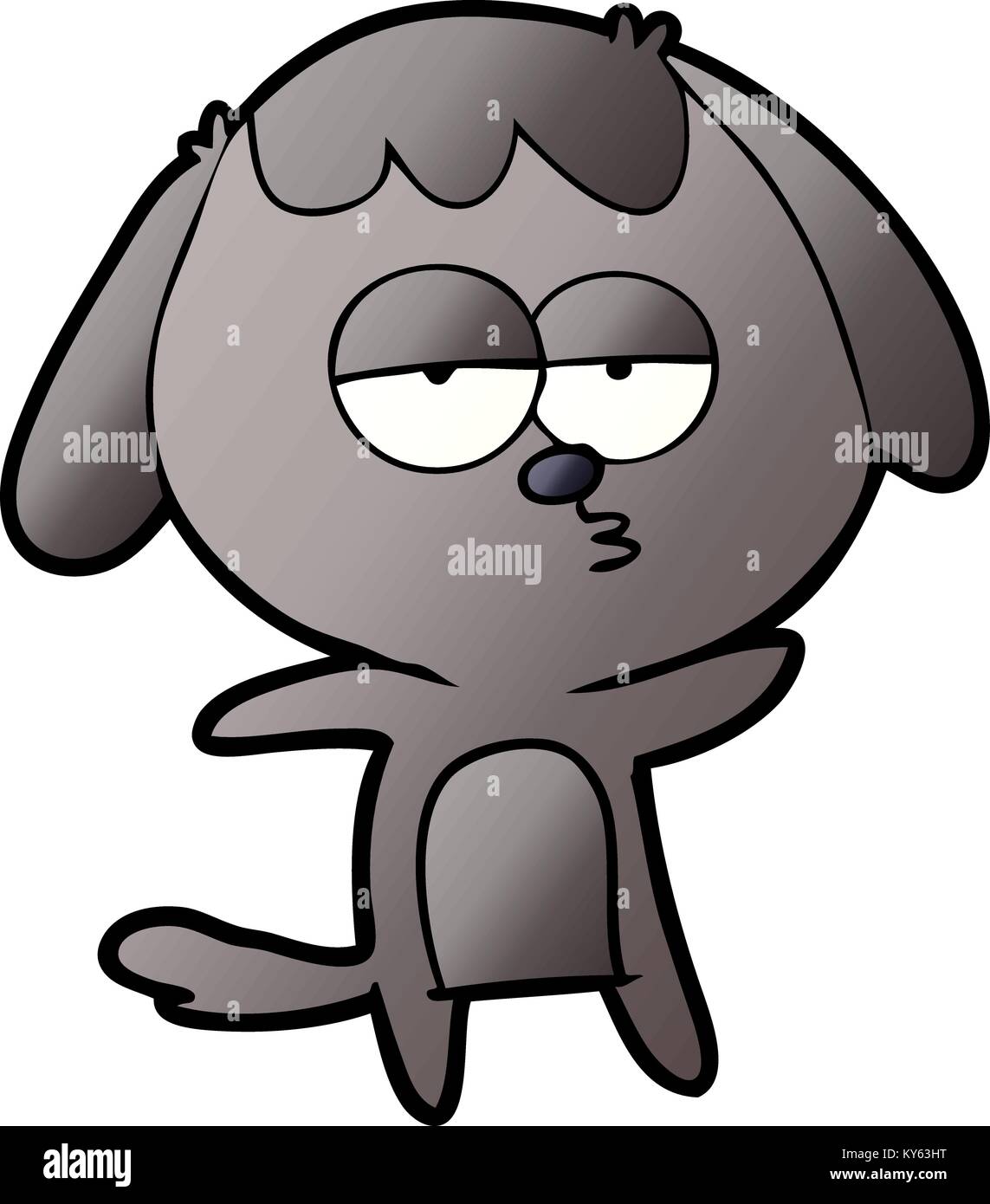 cartoon bored dog Stock Vector Image & Art - Alamy