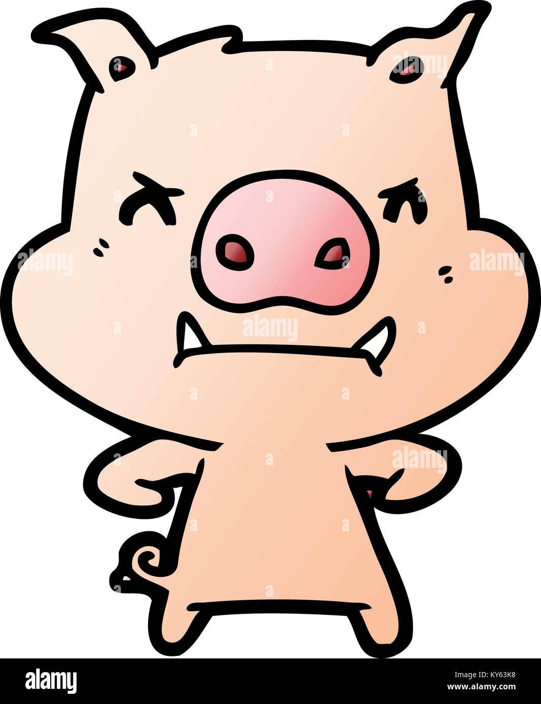 angry cartoon pig Stock Vector Image & Art - Alamy